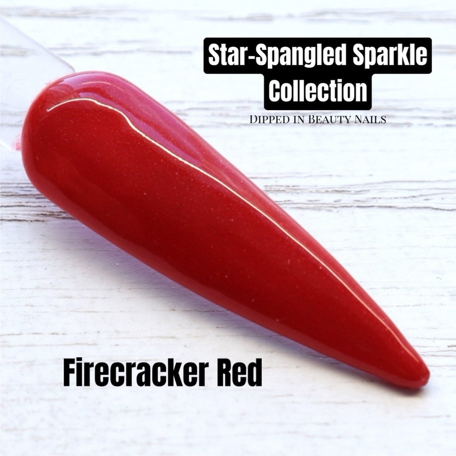 Firecracker Red - Solid Red Nail Dipping Powder for Patriotic Nails ...