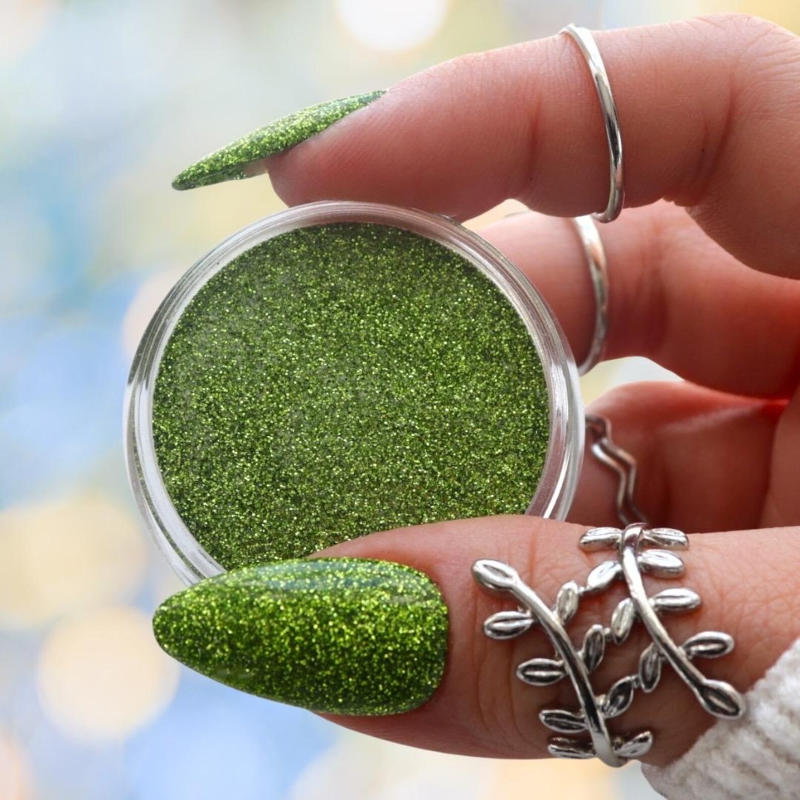 Olive Orchard - Green Glitter Dip Powder for Fall Nails, Sage Olive Dip ...