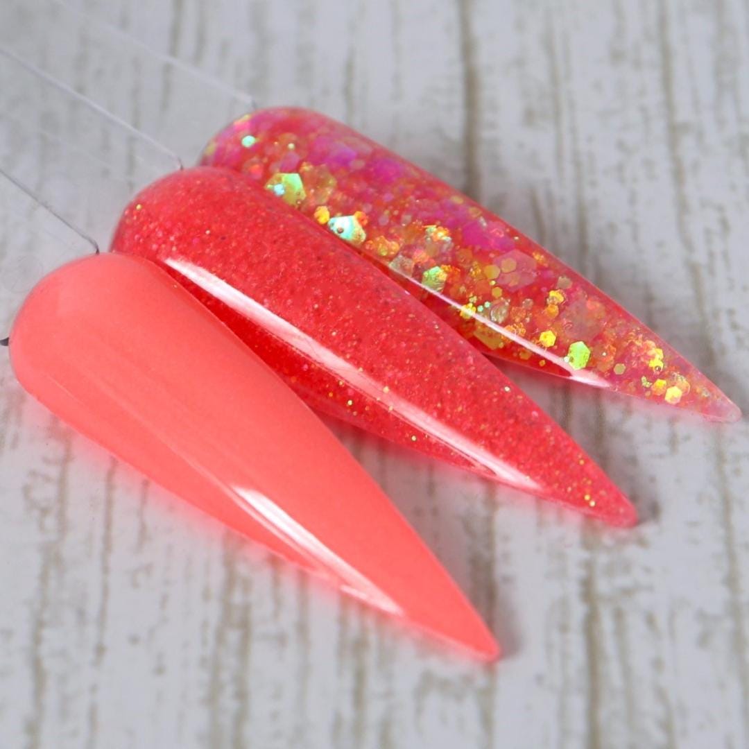 Tipsy Trio Dip Powder Collection – Summer Neon & Glitter Nail Set ...