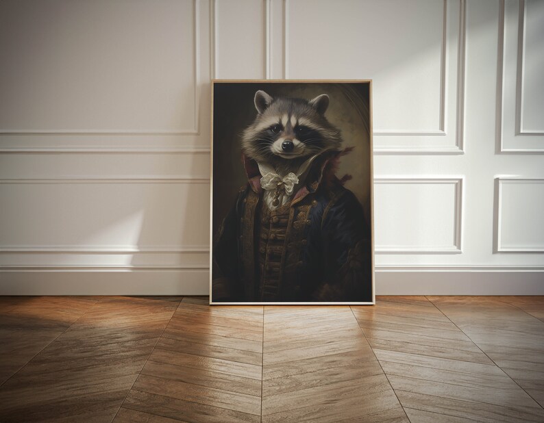Victorian Racoon - Dark Academia Style - Victorian Decor - Vintage ...