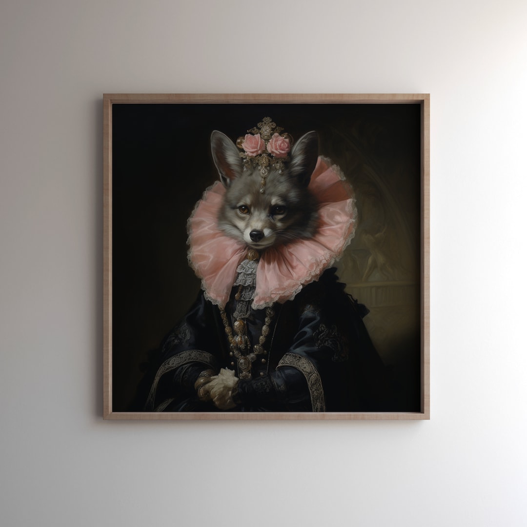 Lady Fox - Dark Academia Style - Victorian Decor - Vintage Moody Decor ...