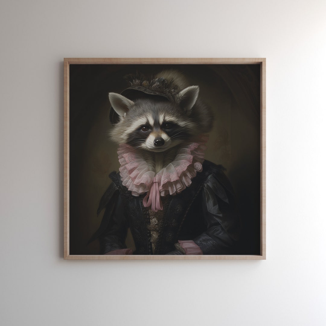 Victorian Racoon - Dark Academia Style - Victorian Decor - Vintage ...