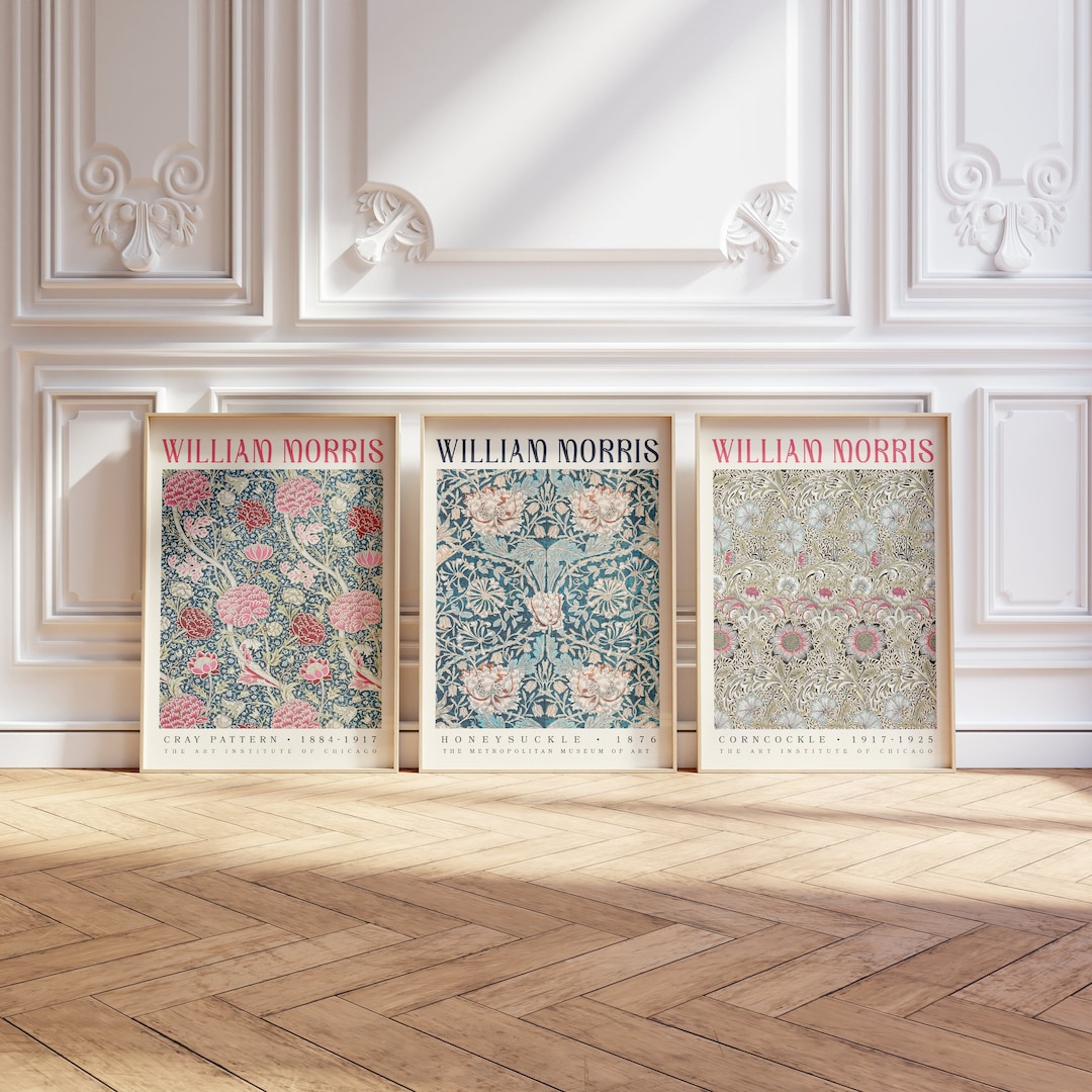 William Morris Poster - Museum Poster - Set of 3 - Vintage Poster ...