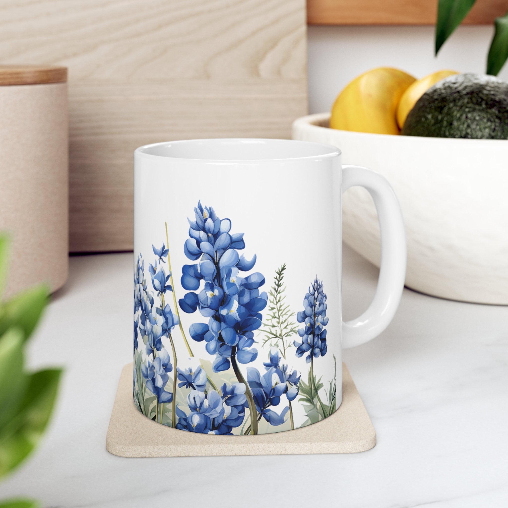Coffee Mug Texas Bluebonnet Flower Tea Ceramic Cup, Travel Mug, Gifts ...