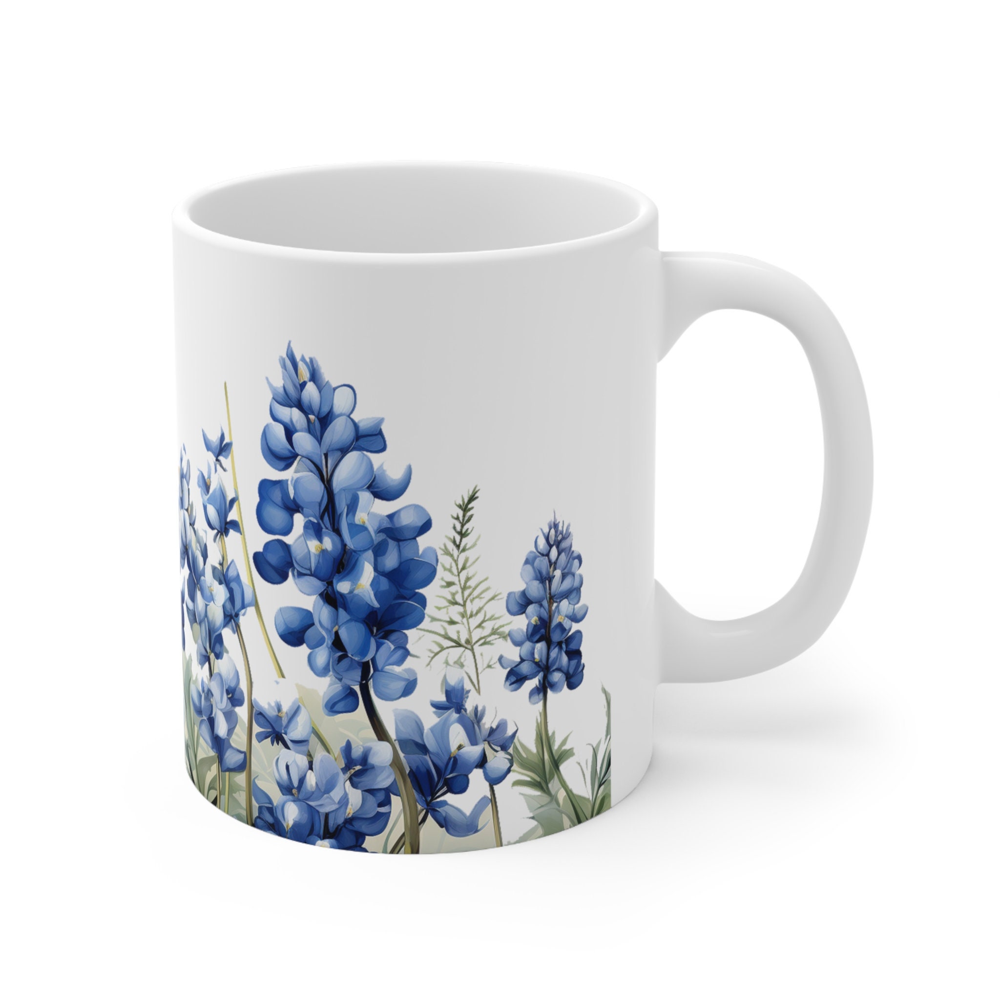 Coffee Mug Texas Bluebonnet Flower Tea Ceramic Cup, Travel Mug, Gifts ...