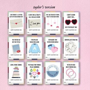 Printable Taylor Swift Valentines Day Cards for Girls Instant Download ...