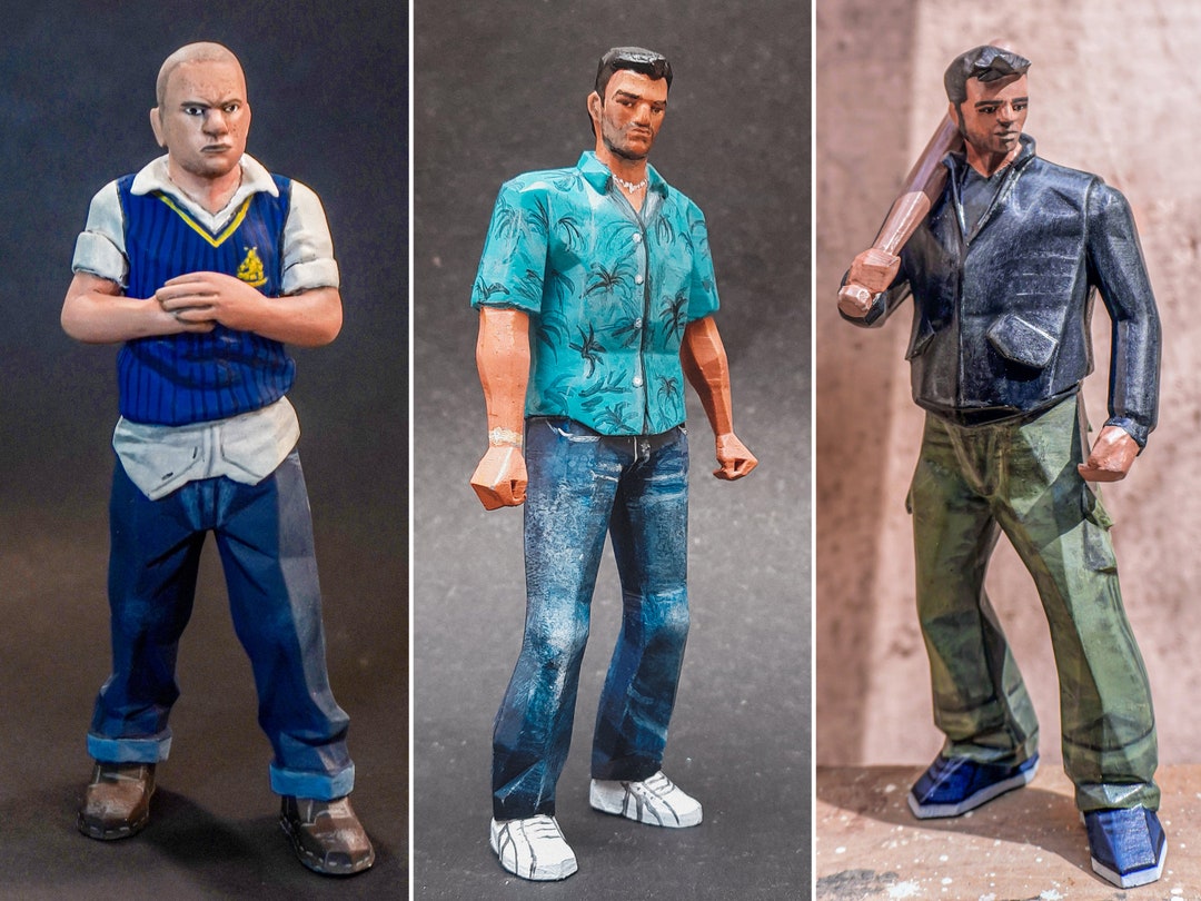 Hand Painted Gaming Figures : Vintage Gaming Characters 3d Printed 6,8 ...