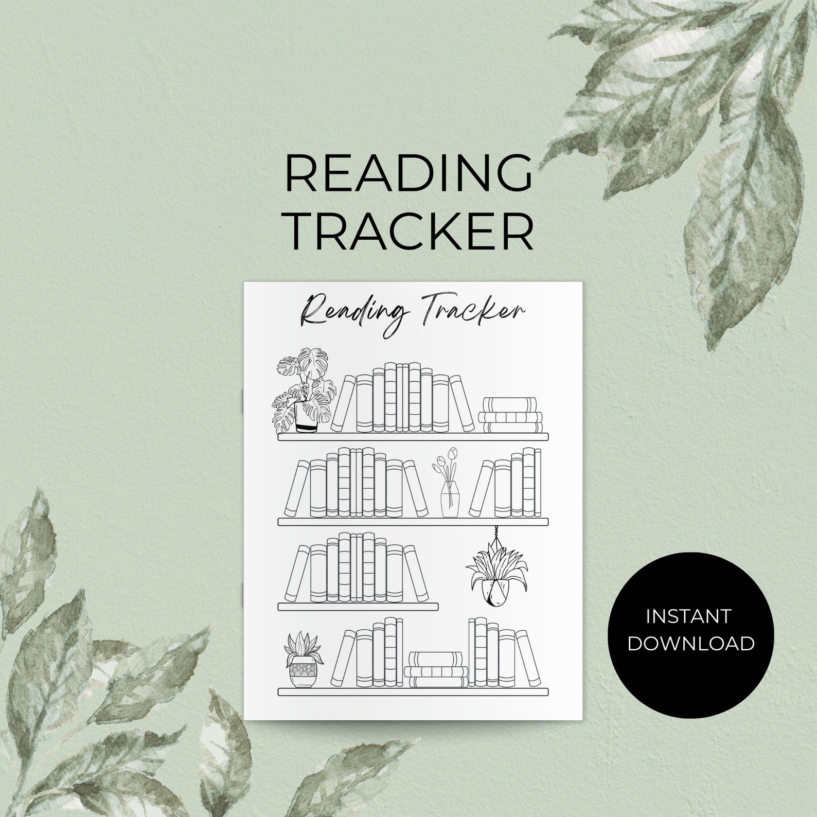Reading Tracker | Bookshelf Printable Template | Books I've Read | Book ...