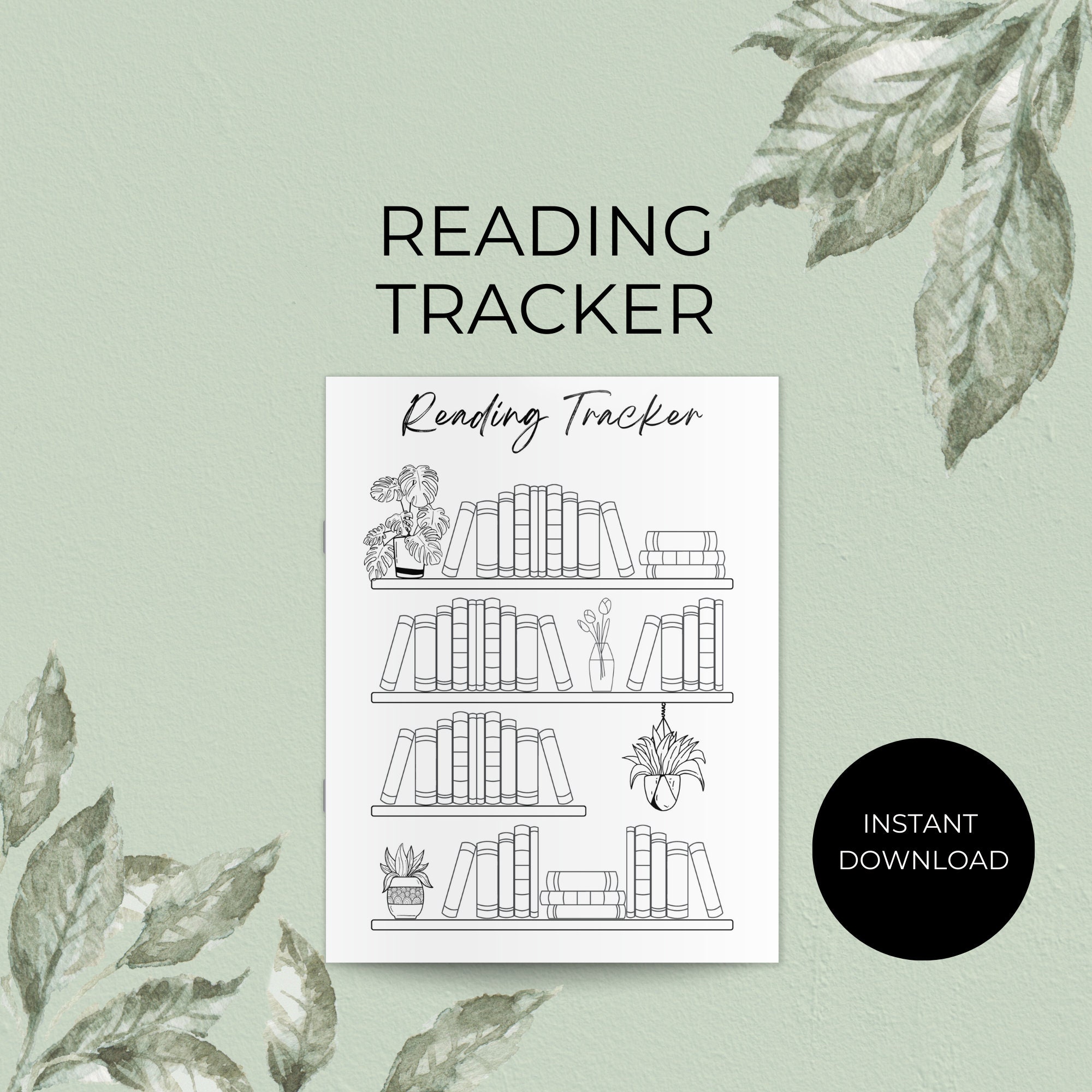 Reading Tracker | Bookshelf Printable Template | Books I've Read | Book ...