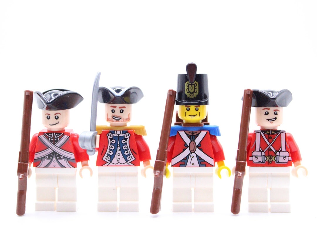Lego British Soldiers Pack of 4 custom Minifigures - Etsy