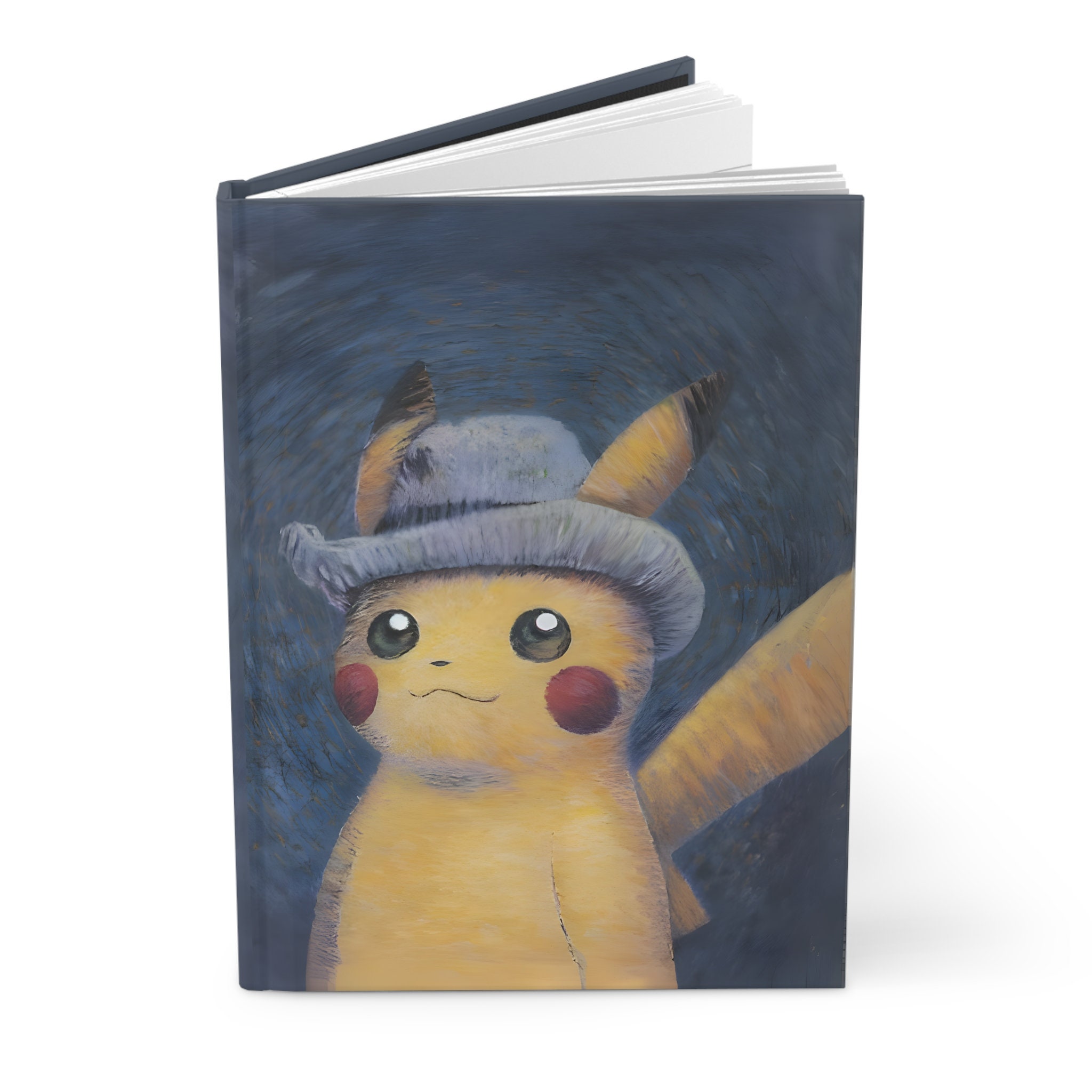 Van Gogh Pikachu Portrait Inspired Pokemon Themed Hardcover Journal - Etsy