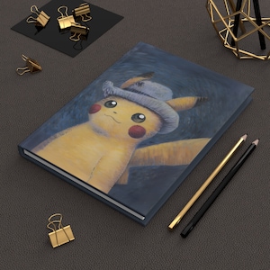 Van Gogh Pikachu Portrait Inspired Pokemon Themed Hardcover Journal - Etsy