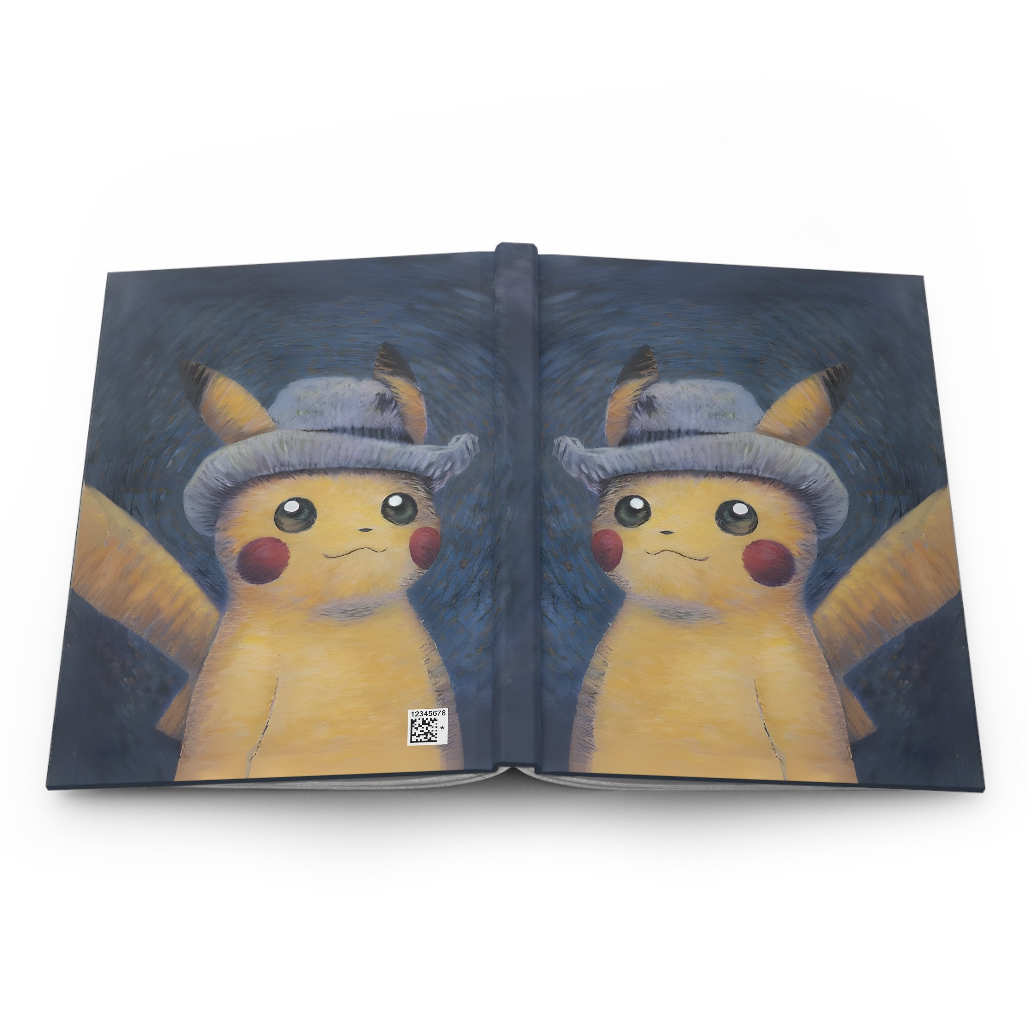 Van Gogh Pikachu Portrait Inspired Pokemon Themed Hardcover Journal - Etsy