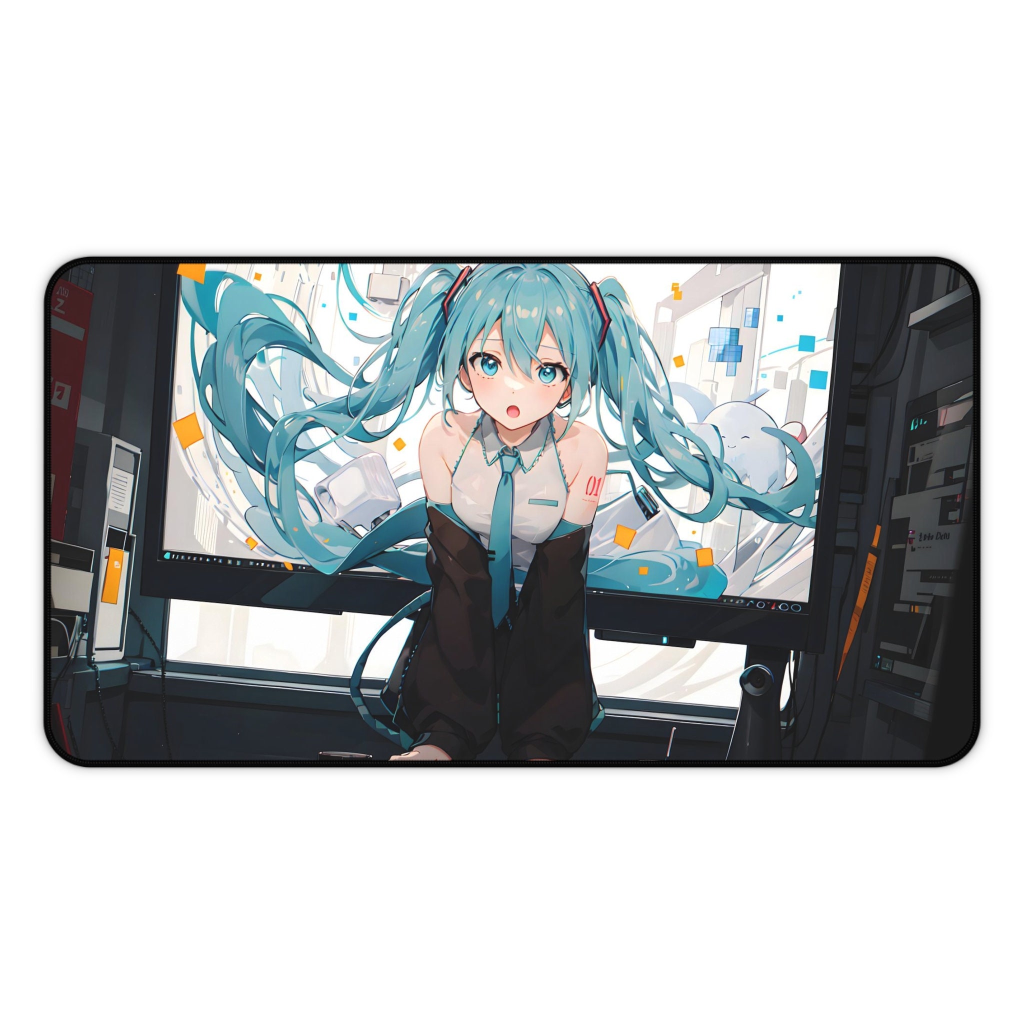 Cyber Hastune Miku Crossing Into Reality Large Mousepad Desk - Etsy