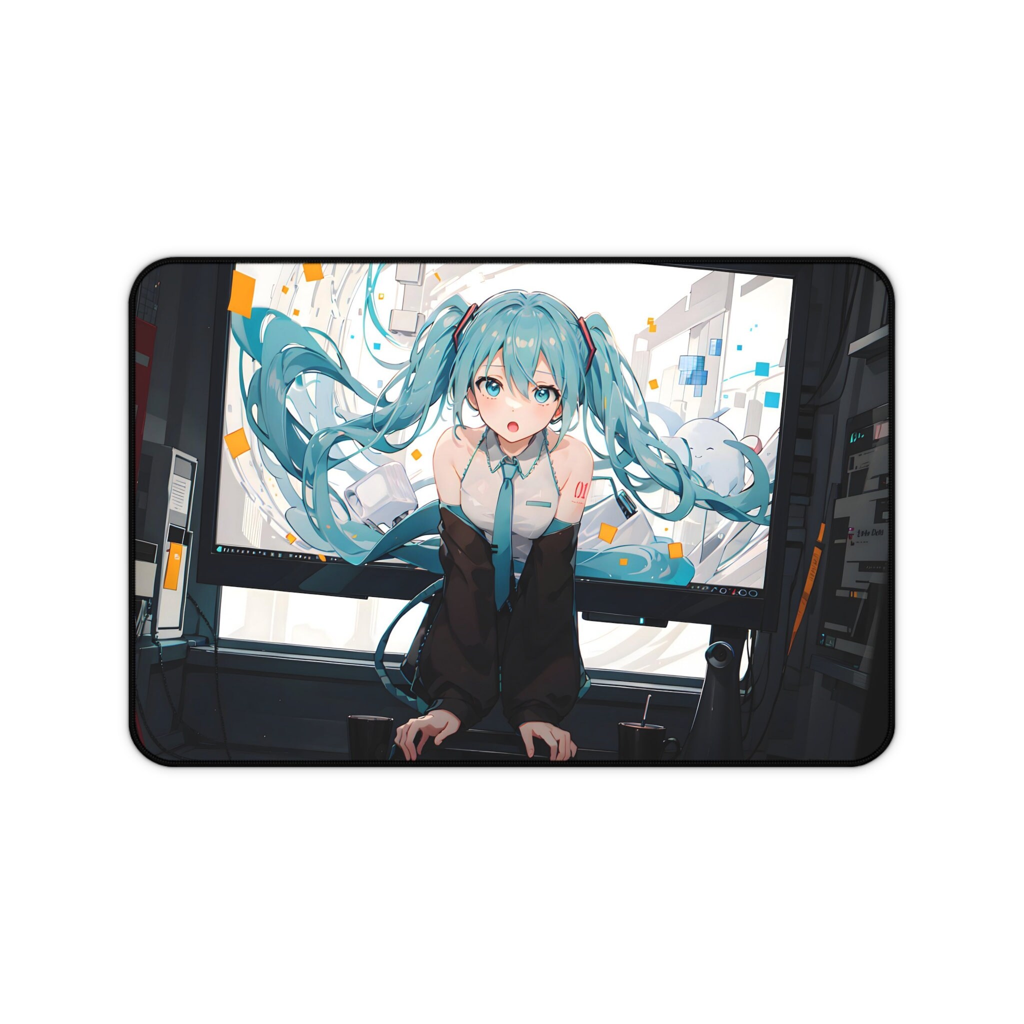 Cyber Hastune Miku Crossing Into Reality Large Mousepad Desk - Etsy