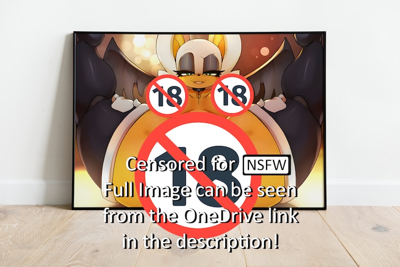 Rouge the Bat Waifu Furry Adult Mature Wall Art Premium Matte ...