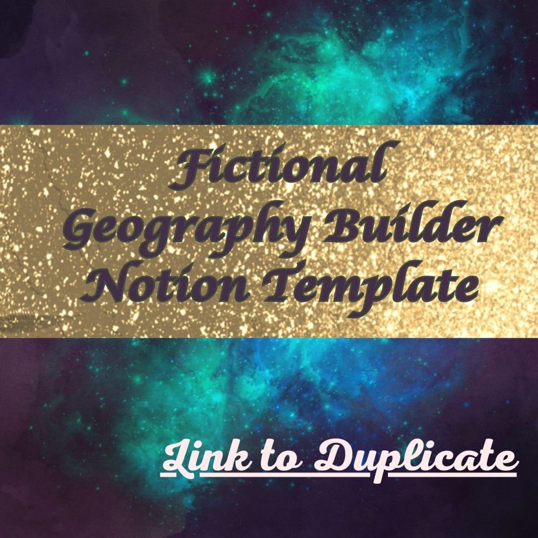 Fictional Geography Notion Template - Etsy