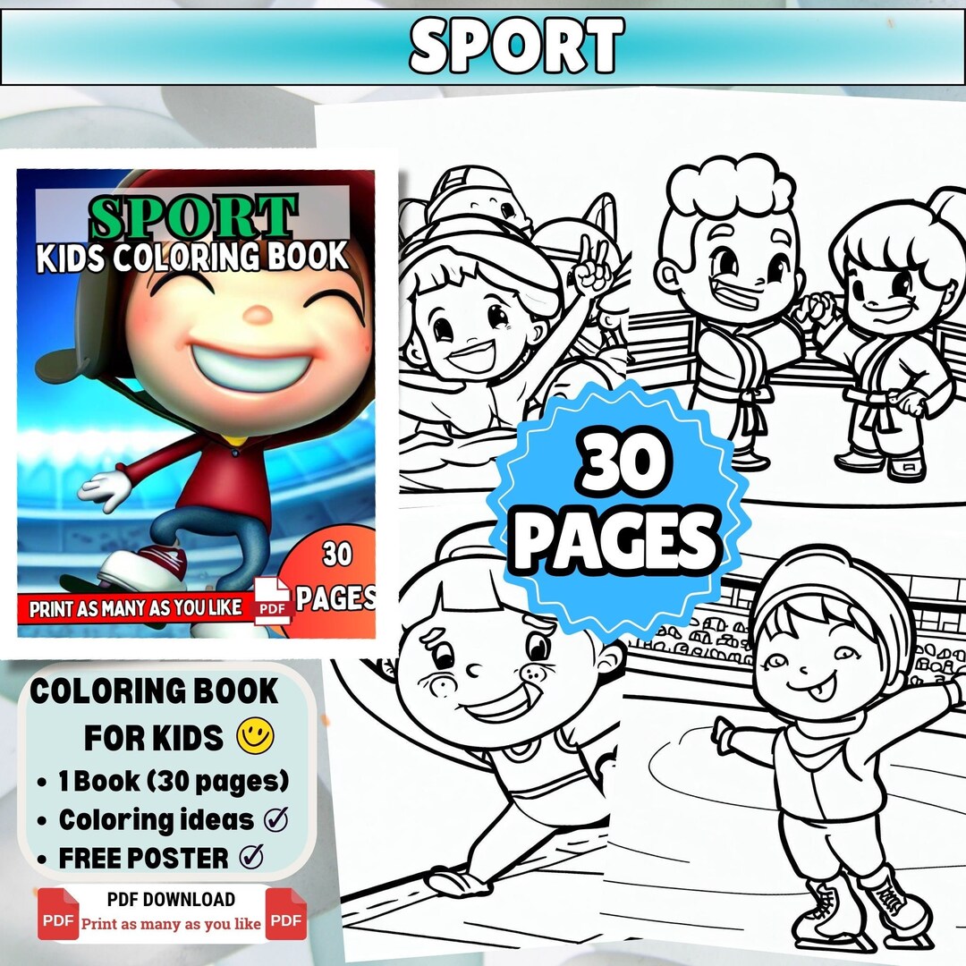 V3 Variety Sport Coloring Pages, Sport PDF, Sport Printable, Sport ...