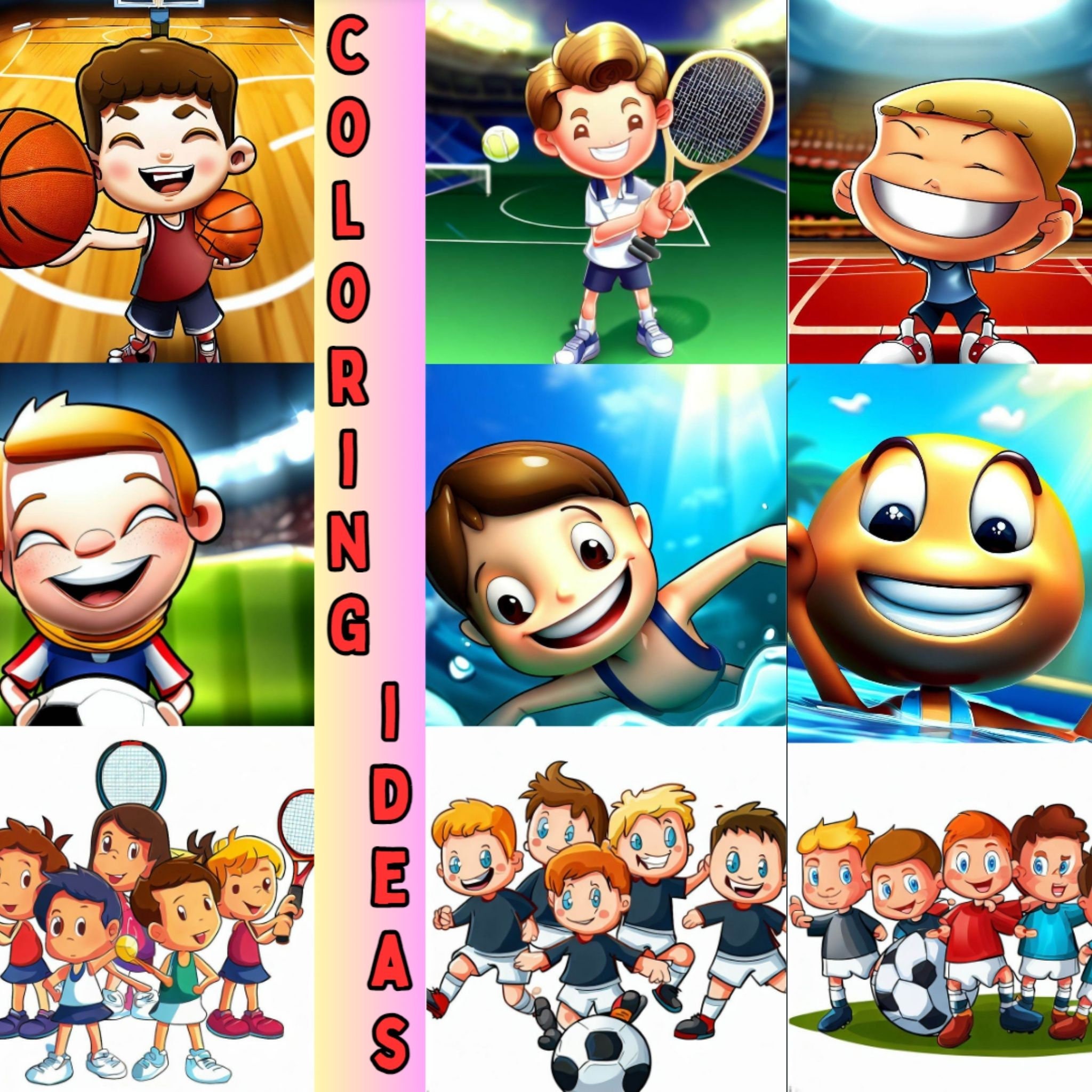 V3 Variety Sport Coloring Pages, Sport PDF, Sport Printable, Sport ...