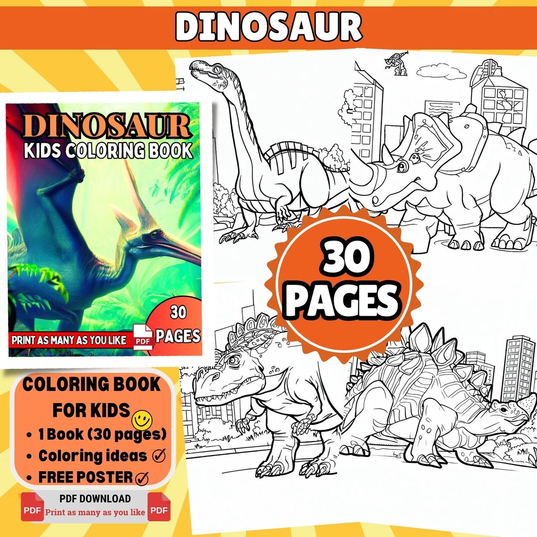 V8 Dinosaur Coloring Pages, Baby Dinosaur Printable, Dinosaur Games ...