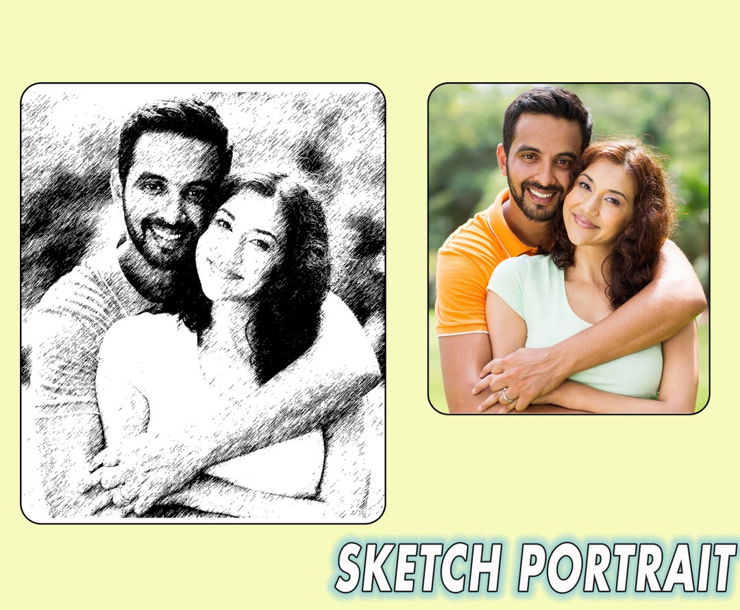 Custom Sketch Portrait Custom Couple Sketch - Etsy Custom Sketch Portrait Custom Couple Sketch - Etsy