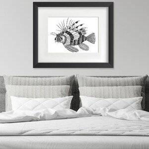 Tropical Lion Fish Print - Etsy