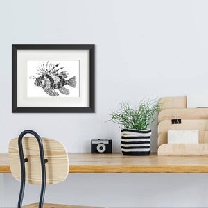 Tropical Lion Fish Print - Etsy