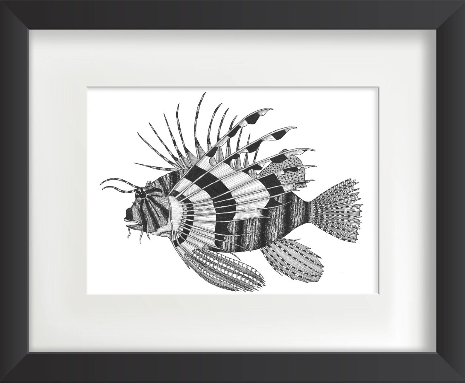 Tropical Lion Fish Print - Etsy