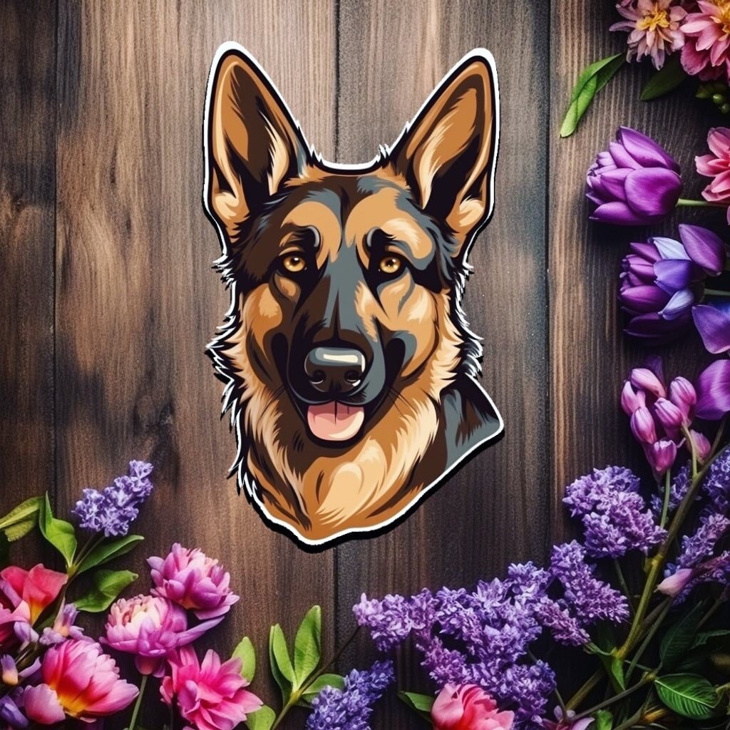 German Shepherd Dog Premium Sticker - Etsy