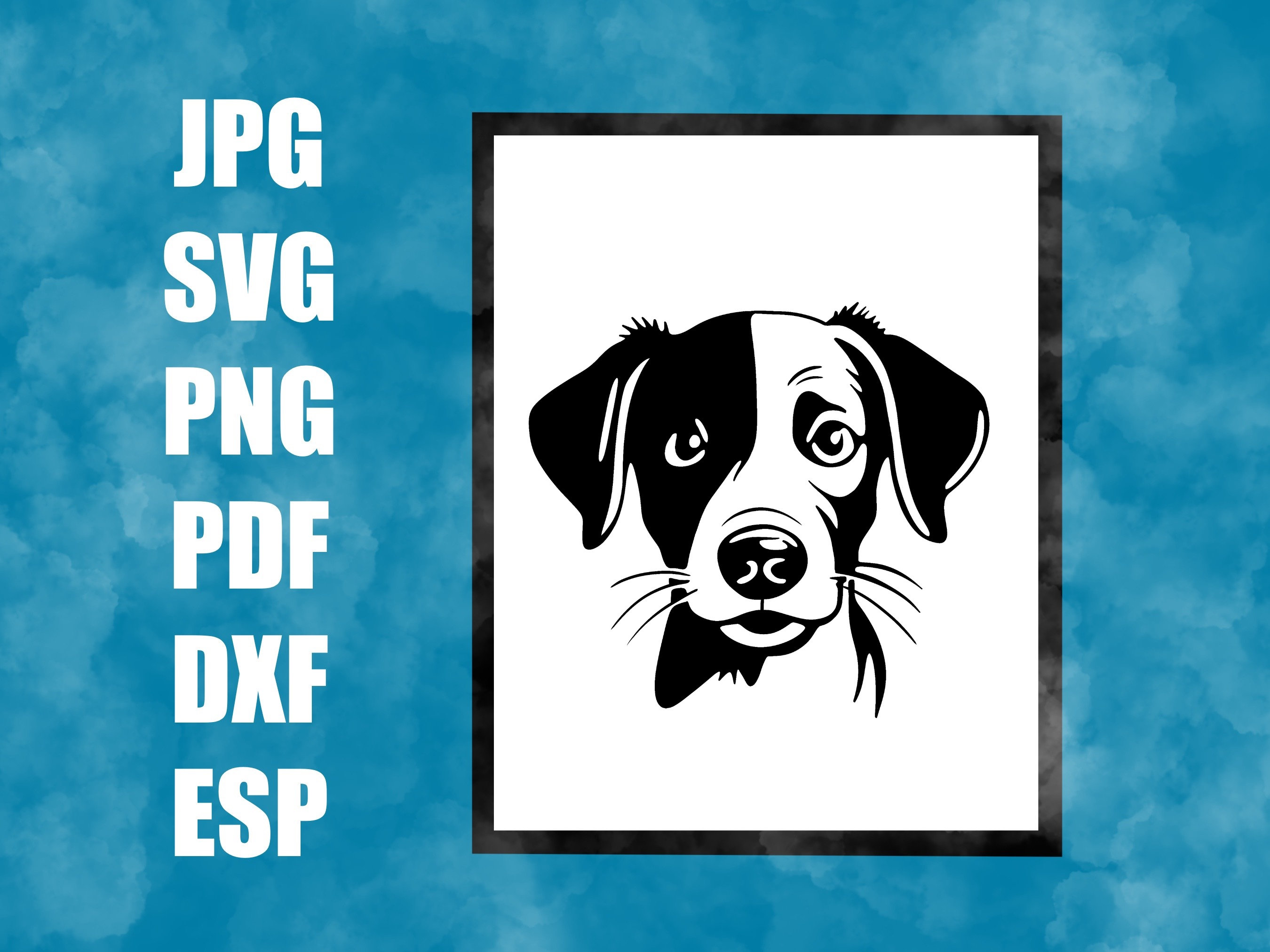 Dog Head Svg, Cute Dog Puppy Dog Cut File, Dog Head, Dog SVG , Dog ...