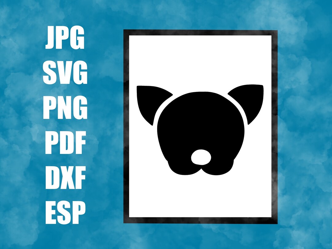 Simple Dog Head Svg, Dog Portrait, Dog Head Design, Adorable Dog, Cute ...