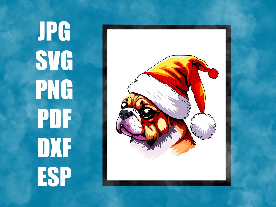 Christmas Dog Svg, Santa Dog Clipart, Santa Dog Svg, Dog T Shirt ...
