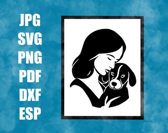 People & Dog SVG, Pet Care Svg, Silhouette Cut Files, Medical Pet ...