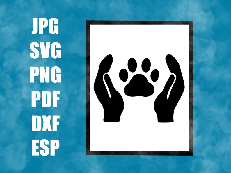 Hand Paw Print Svg Dog Paw Svg Hand Print Svg Friendship - Etsy