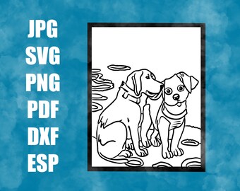 15 Dogs Coloring Book, Puppy Coloring Pages, Printable Art for Kids ...