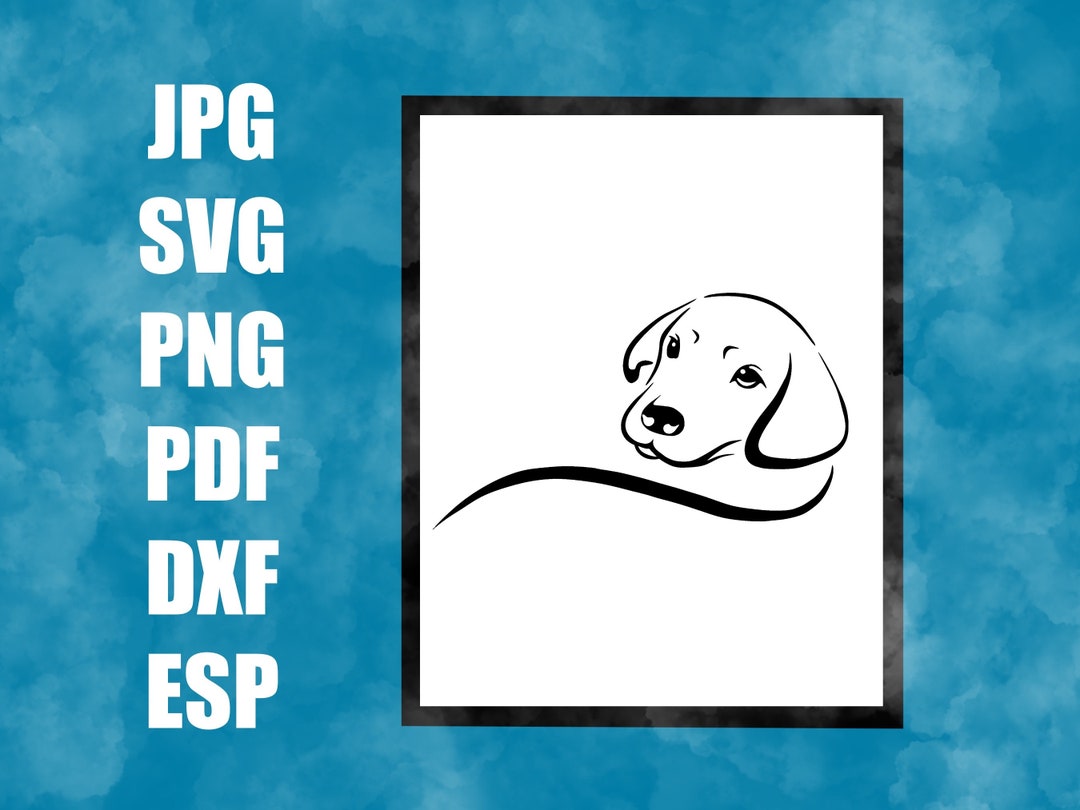 Artistic Dog Svg, Dog Line Art Svg, Dog Svg, T-shirt, Pet Line Drawing ...