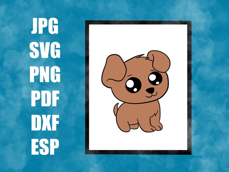 Cute Small Dog SVG, Puppy Cut File, Birthday Party Animal Silhouette ...