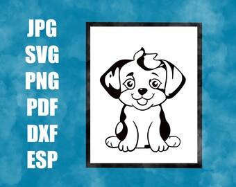 Cute DOG PUPPIES SVG, Dog Puppies Clipart, Dog Puppies Svg Files for ...