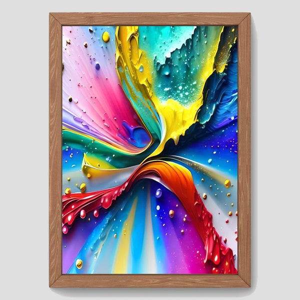 Paint Splatter Wall Art - Etsy