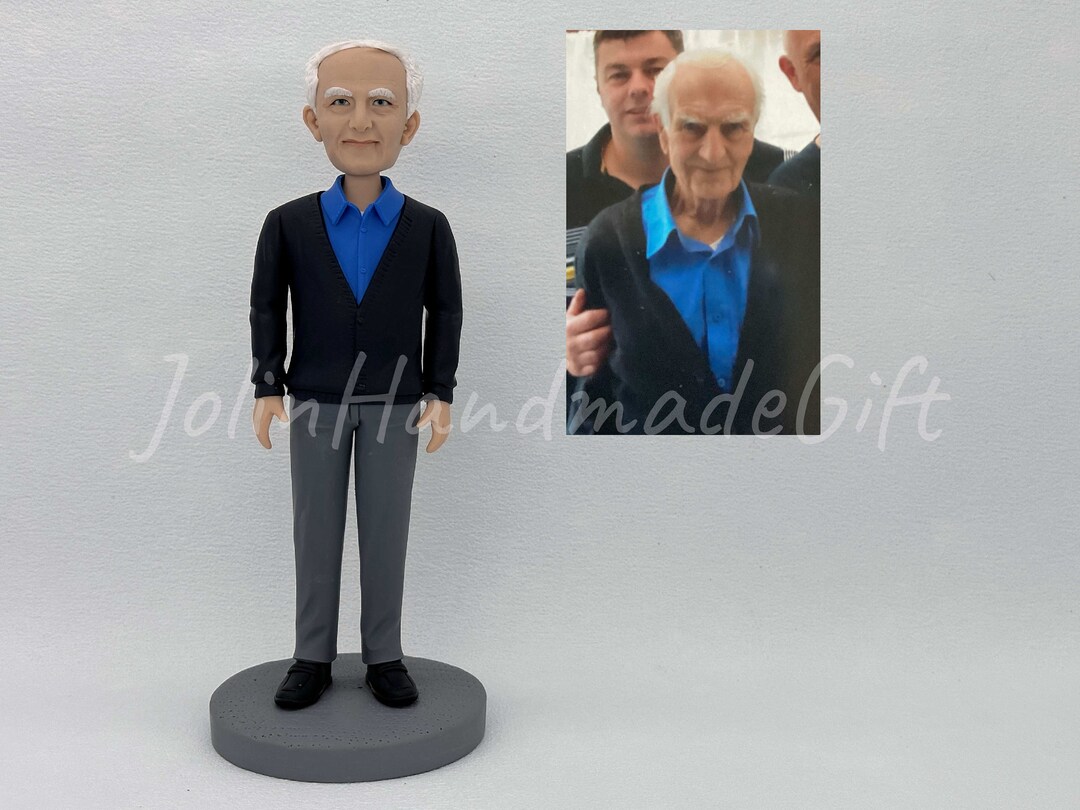 Father Bobblehead Custom Old Man Figurine Personalized Dad - Etsy
