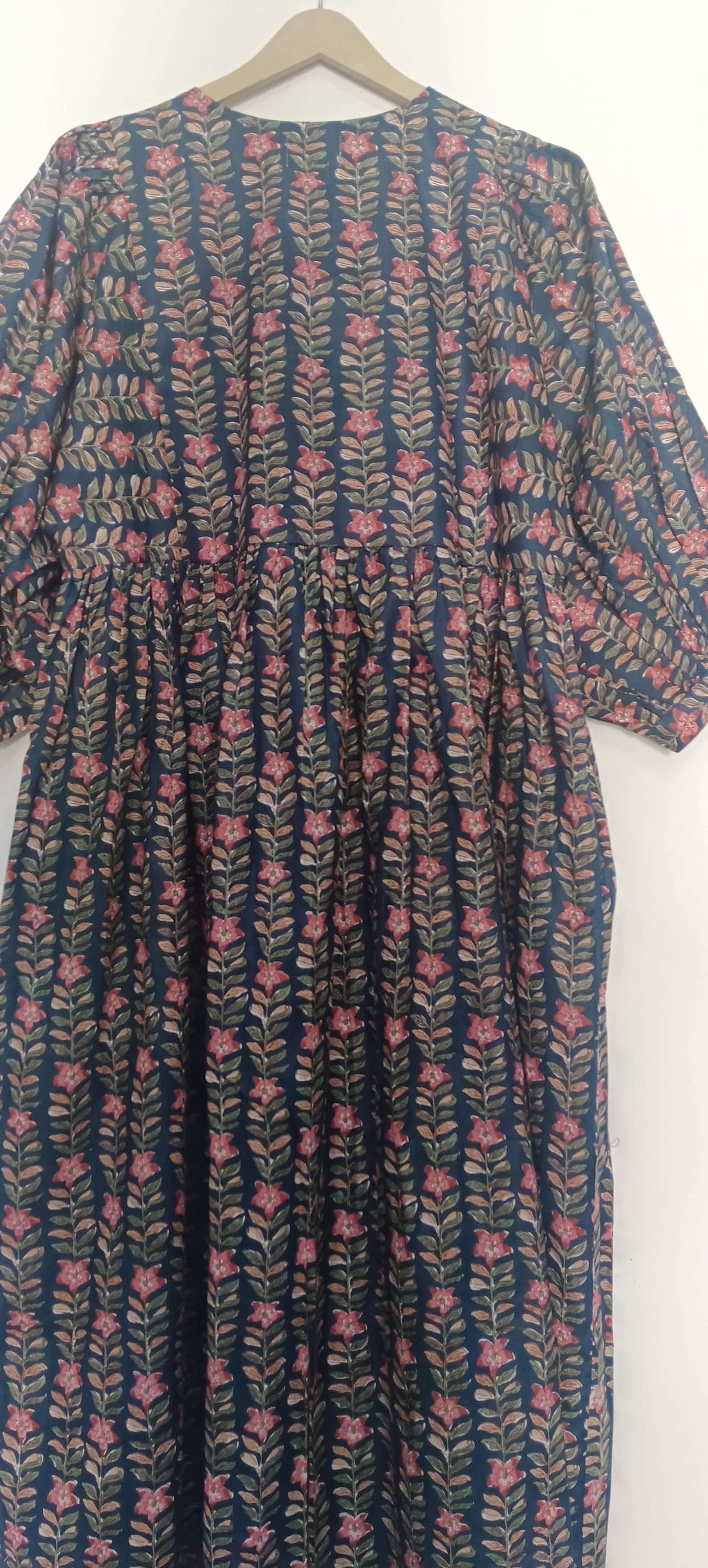 Floral Block Print Cotton Gauze Dress With Pockets - Etsy