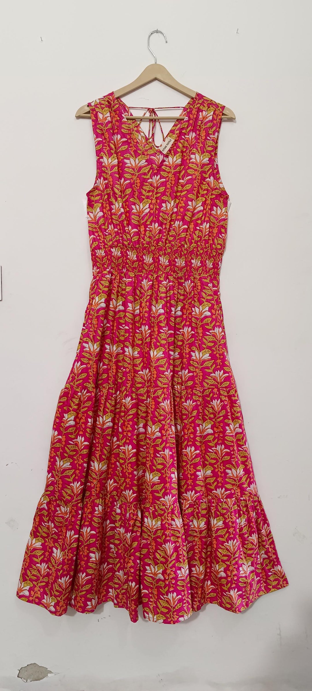 Beautiful Hand Print Dress,handblock Cotton Dress,indian Print Dress ...