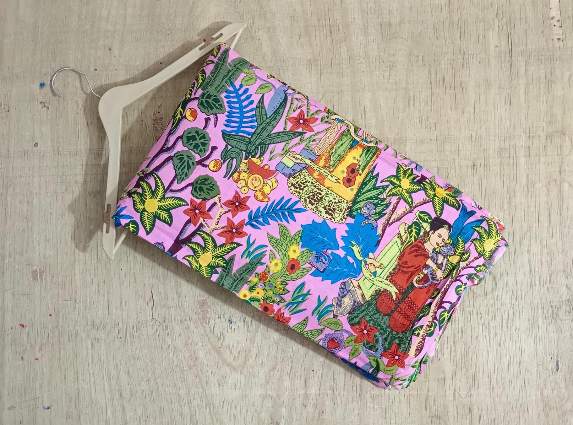 Hand Block Print Cotton Fabric: Floral Sewing Material by the Yard - Etsy