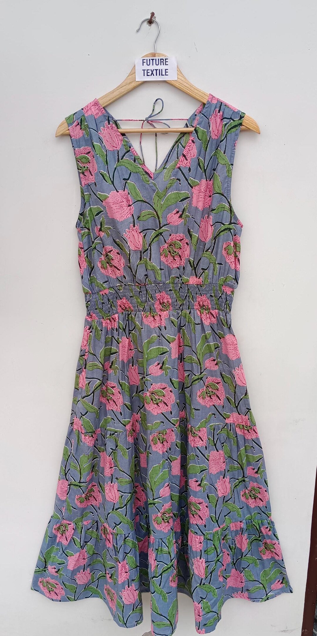Beautiful Hand Print Dress,handblock Cotton Dress,indian Print Dress ...