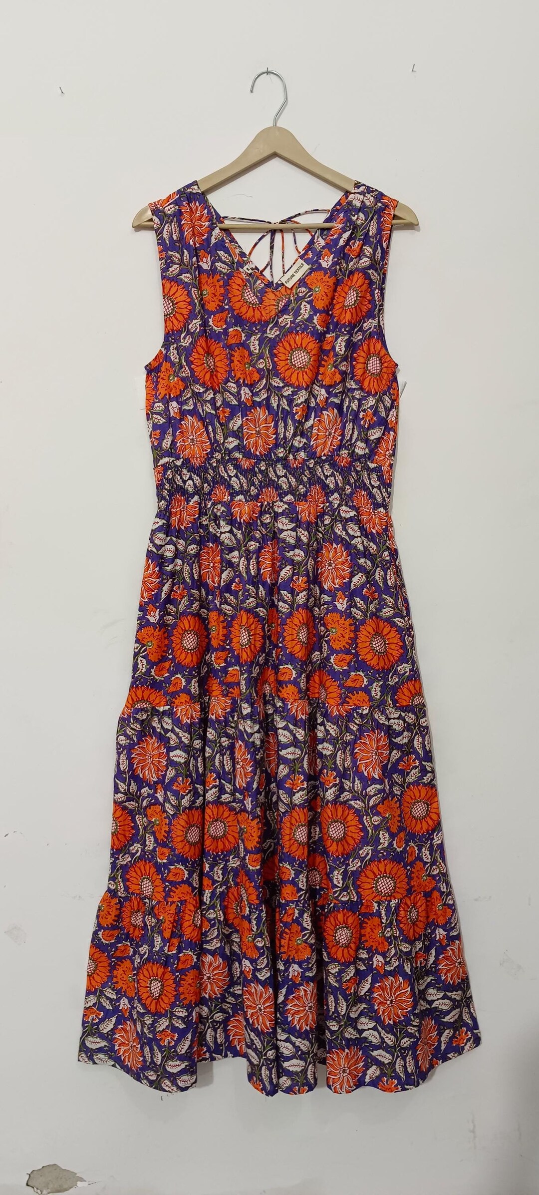 Beautiful Hand Print Dress,handblock Cotton Dress,indian Print Dress ...