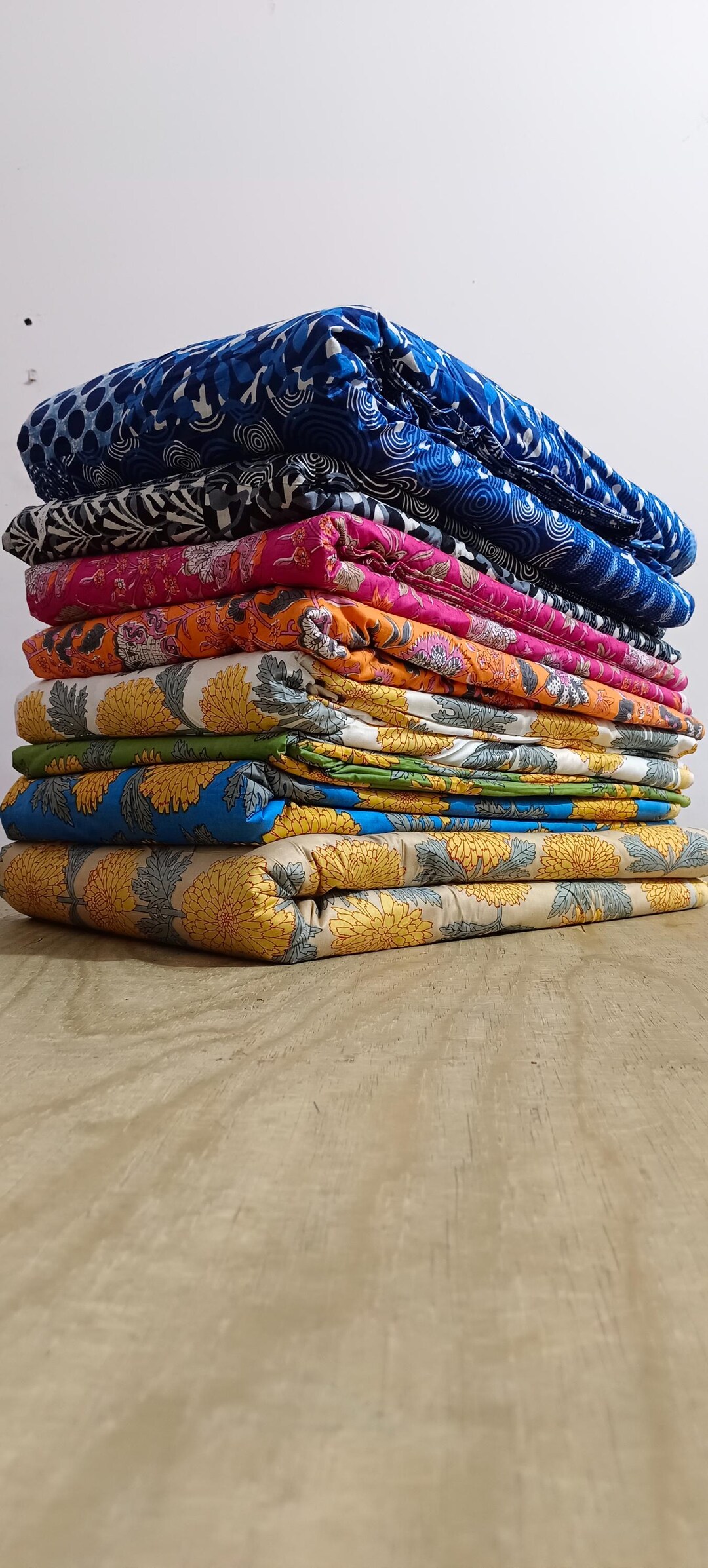 Hand Block Print Cotton Fabric: Indian Floral Sewing Material by the ...