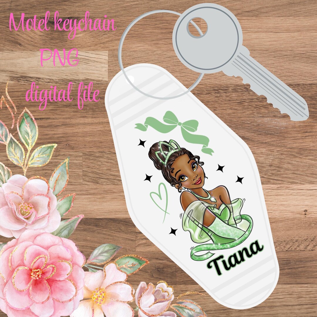 Princess Tiana Motel Keychain Png, Perfect for Uv DTF. 1 Png File ...