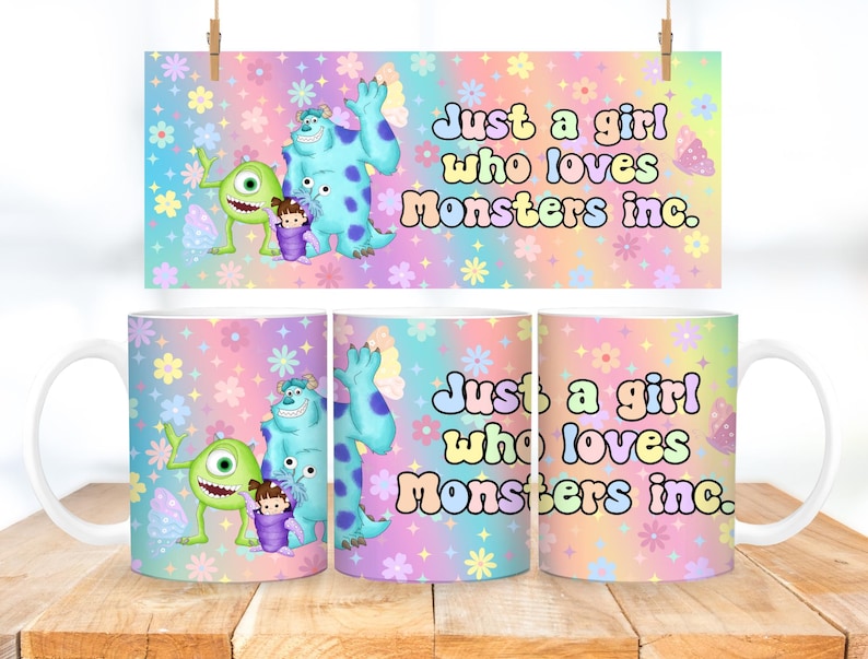 Monsters Inc Mug Wrap, Png Digital Download, No Physical Items Will Be ...