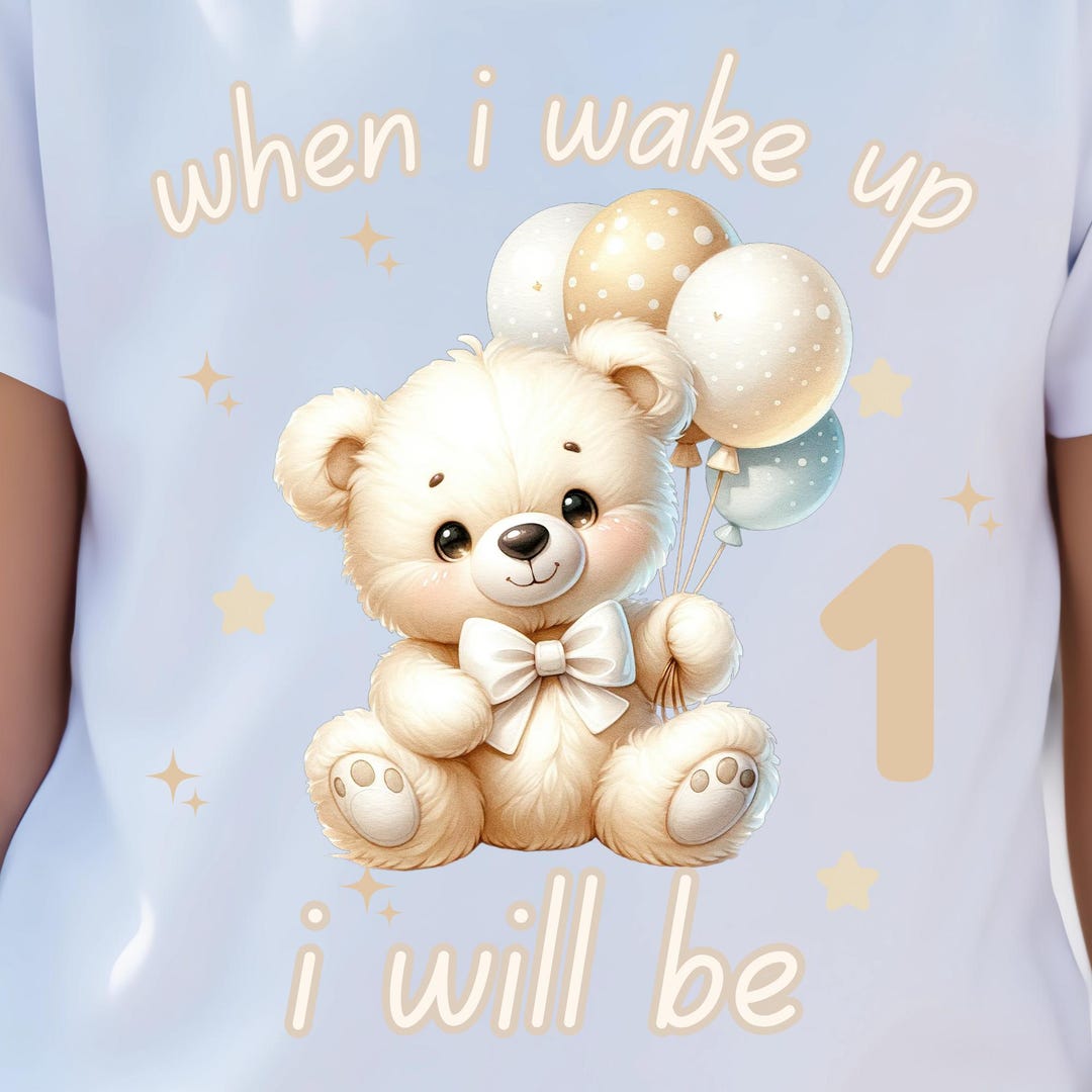 Teddy Bear Bundle When I Wake up 9 Png Images Included, Birthdays 1-9 ...