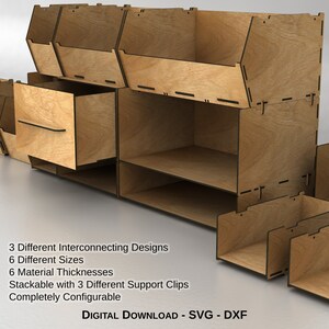 Laser Cut Complete Modular Storage System Design Files 3 Different ...